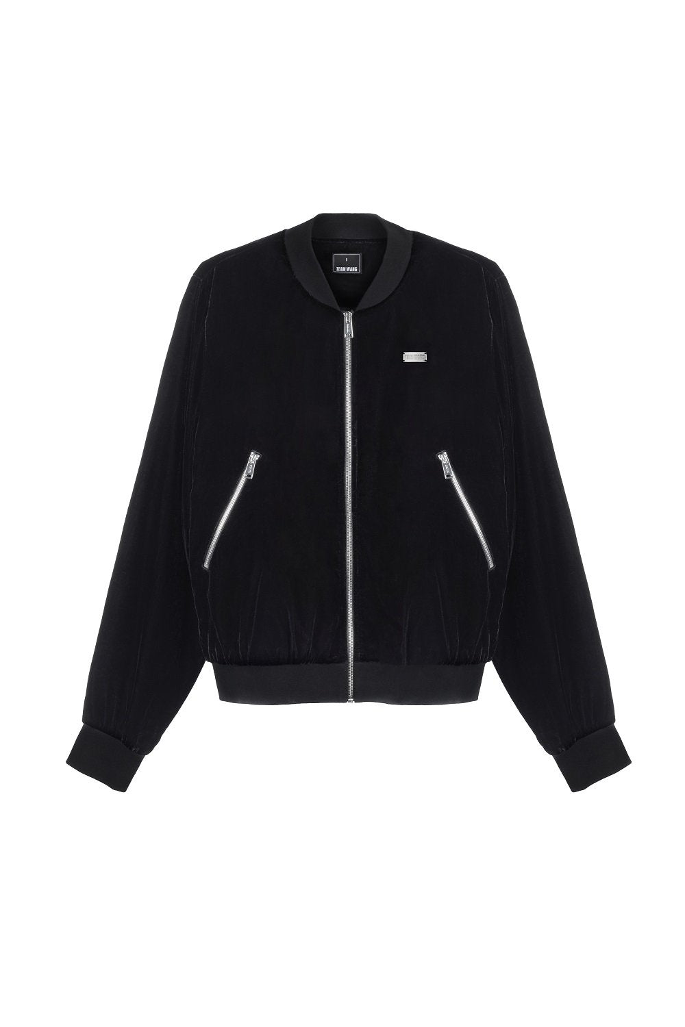 TEAM WANG PRINTED LOGO VELVET BOMBER JACKET - TEAM WANG DESIGN – TEAM ...