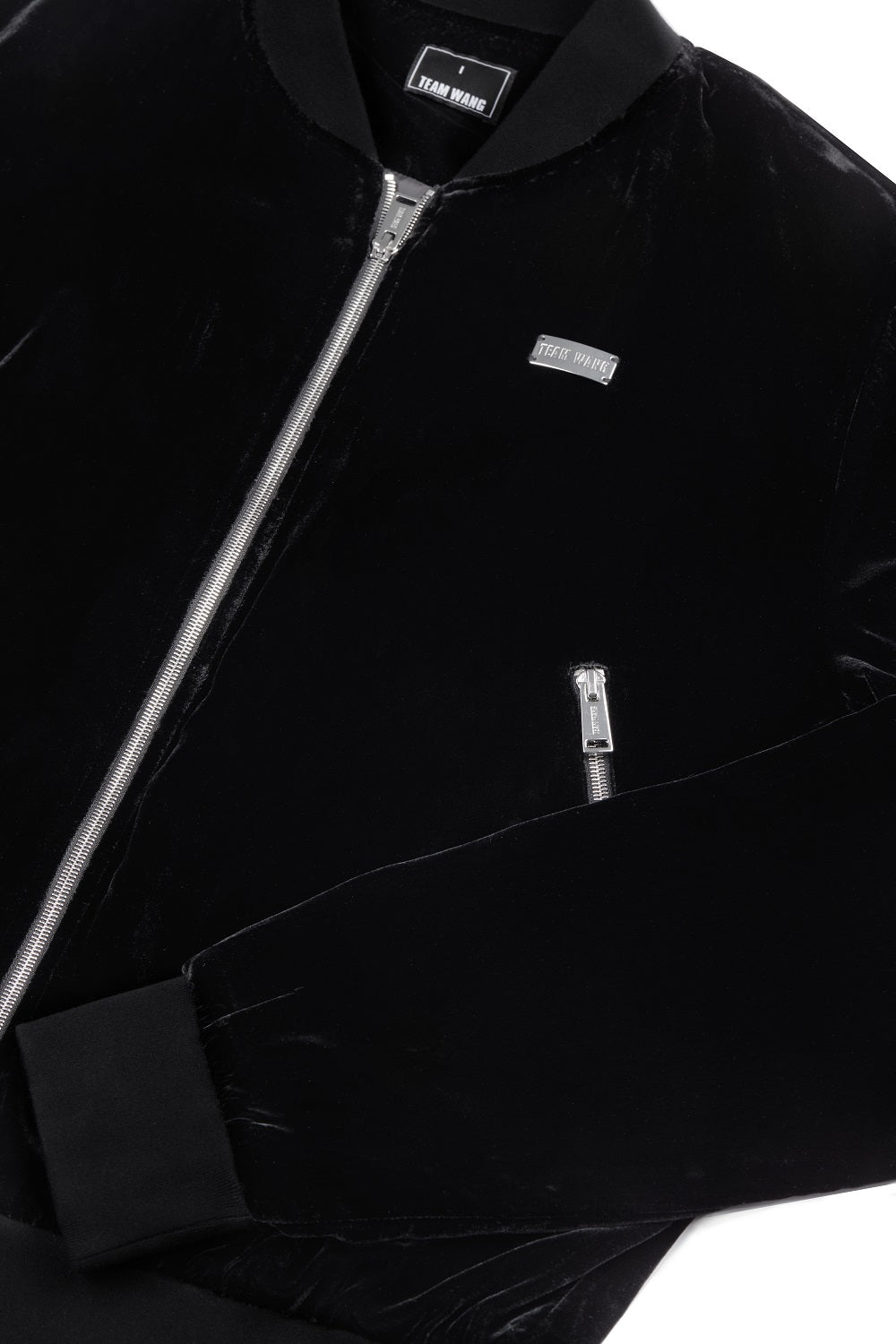 TEAM WANG PRINTED LOGO VELVET BOMBER JACKET - TEAM WANG DESIGN – TEAM ...