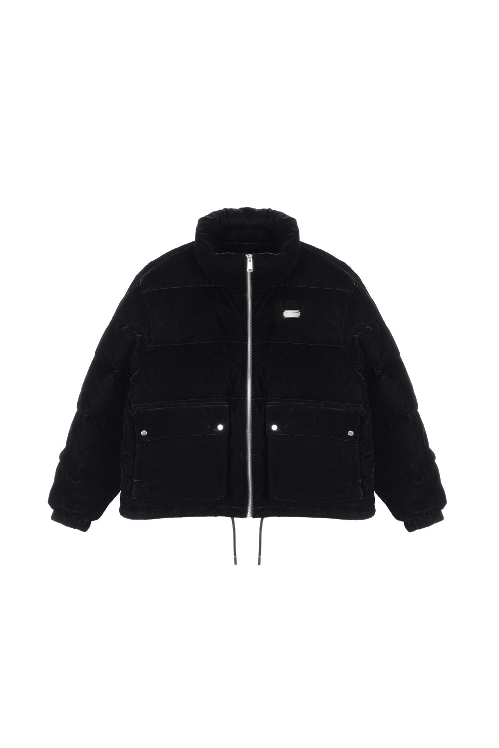 TEAM WANG PRINTED LOGO VELVET DOWN JACKET - TEAM WANG DESIGN – TEAM ...
